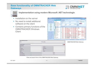OMNITRACKER Core Components | PPT