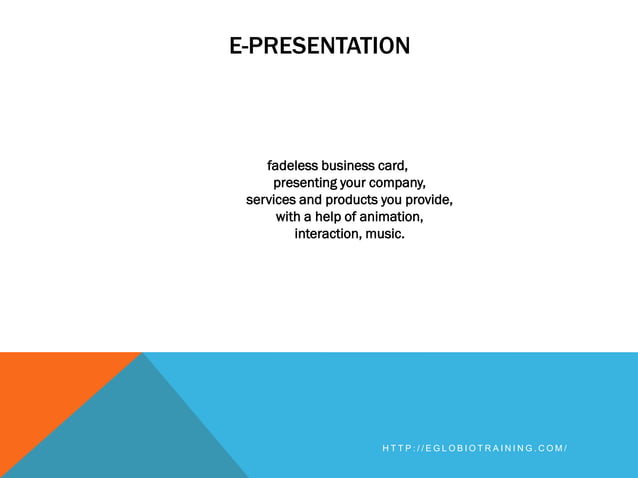 Lecture on E-Presentation | PPT