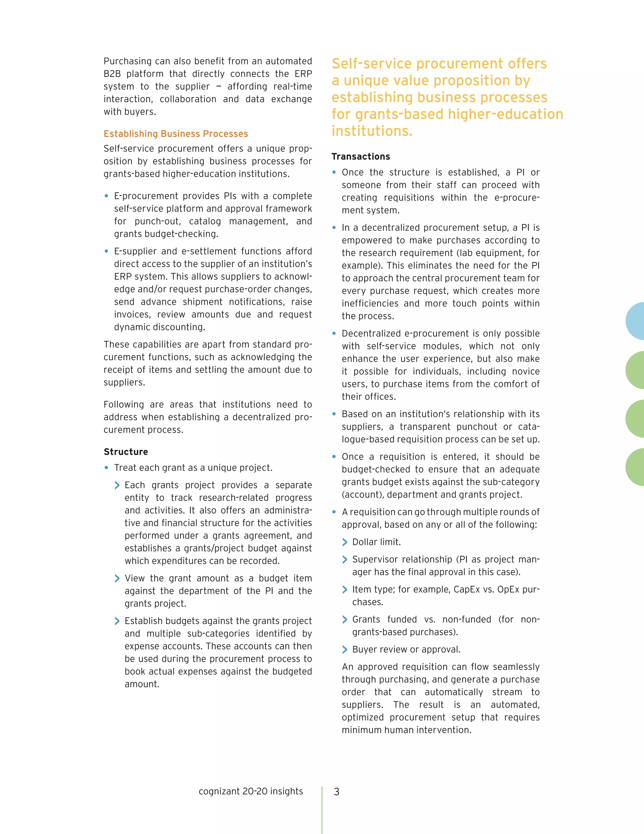 E-Procurement: Decentralizing the Process for Higher Education Institutions | PDF