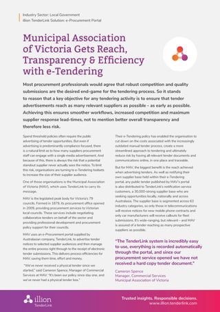 E-Procurement Client Story - Municipal Association of Victoria | PDF