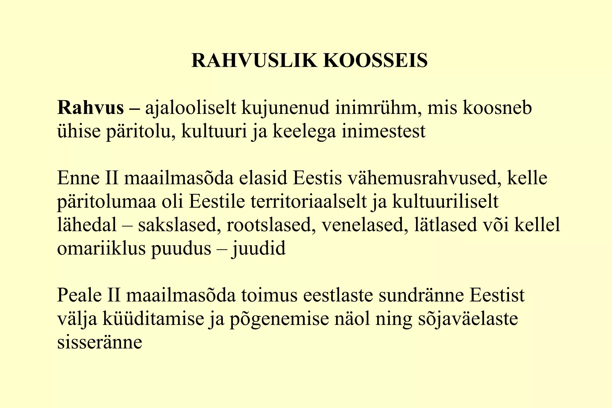 Eesti rahvastikugeograafia | PPT