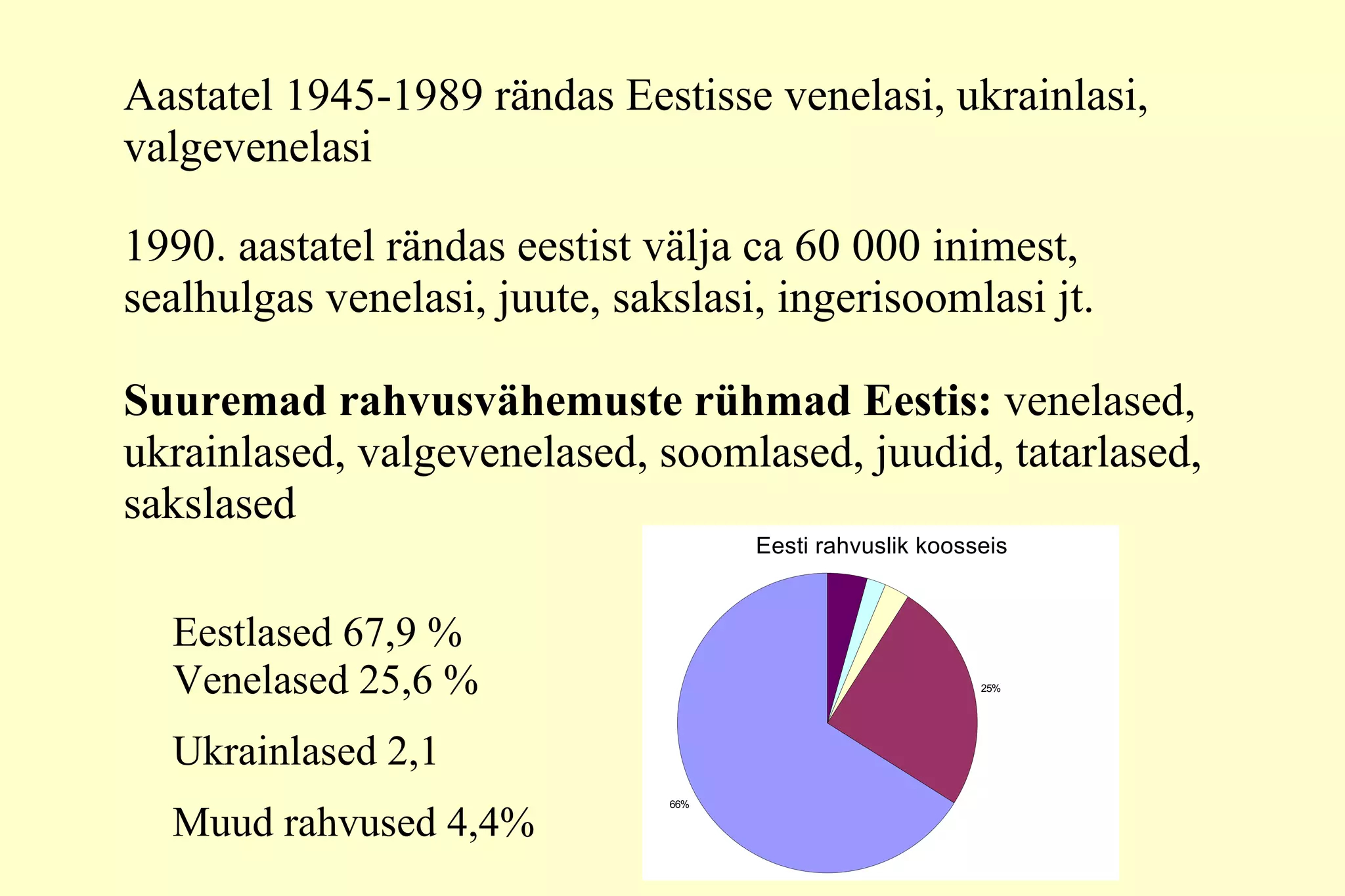 Eesti rahvastikugeograafia | PPT