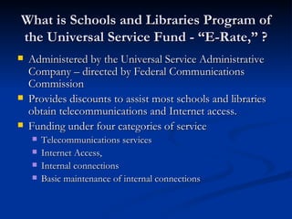 E rate and Robert T Hill | PPT | Education