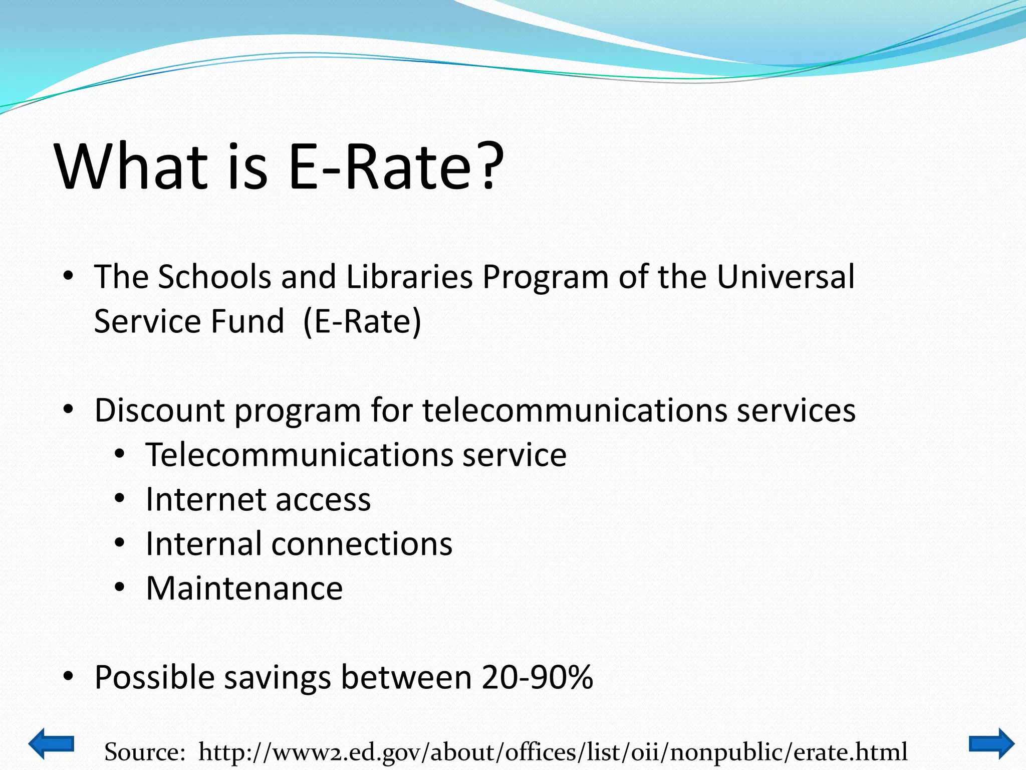 E rate and tech plan presentation | PPT