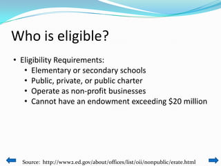 E rate and tech plan presentation | PPT