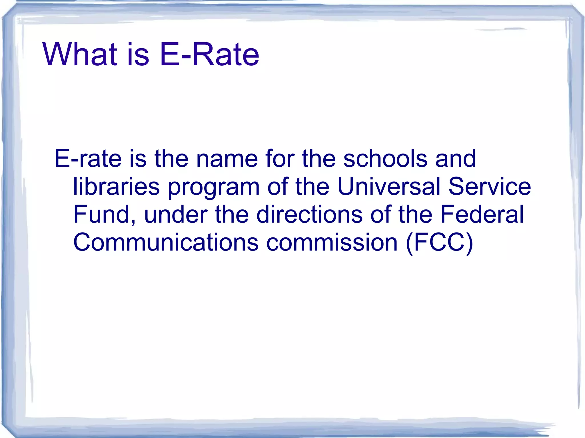 E rate power point | PPT