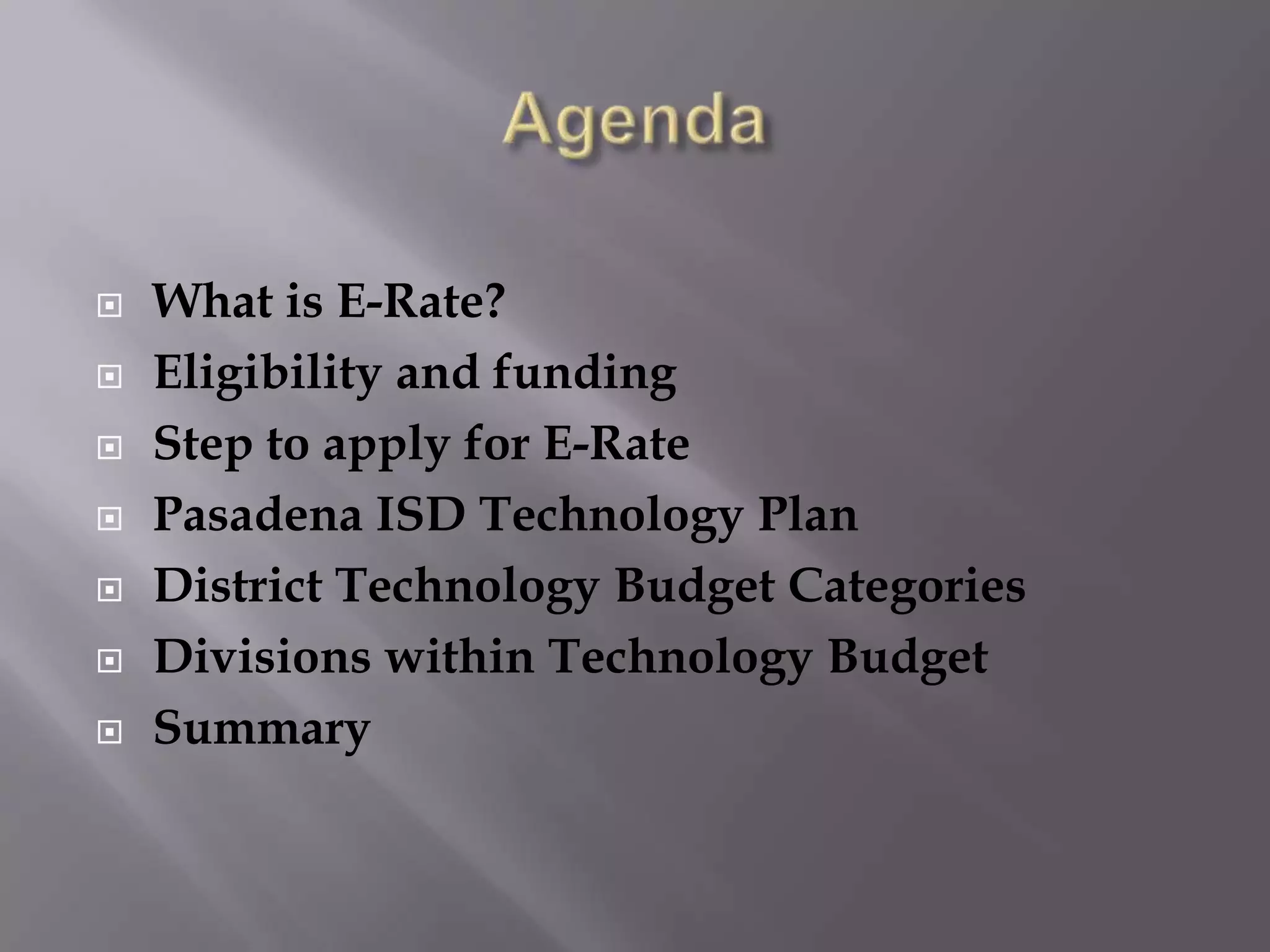 E rate powerpoint presentation | PPT