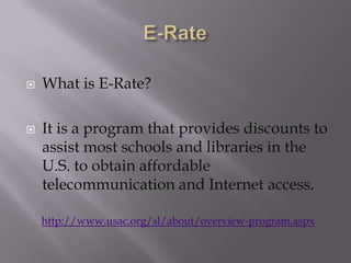 E rate powerpoint presentation | PPT