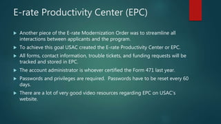 E rate Explained - 2015 | PPTX