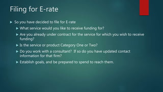 E rate Explained - 2015 | PPT
