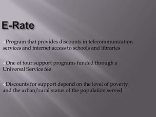 E rate program and district technology plan | PPTX