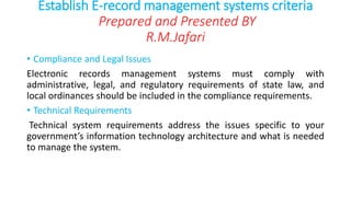 The Electronic-record management practice | PPTX