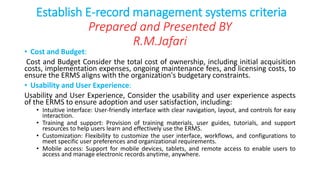 The Electronic-record management practice | PPTX