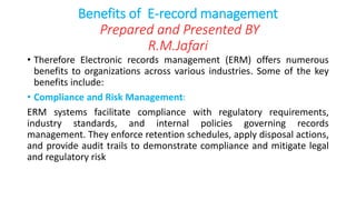 The Electronic-record management practice | PPTX