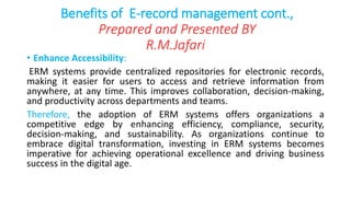 The Electronic-record management practice | PPTX