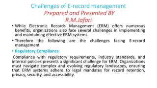 The Electronic-record management practice | PPTX