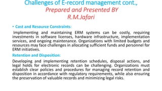The Electronic-record management practice | PPTX