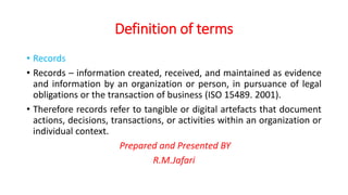The Electronic-record management practice | PPTX