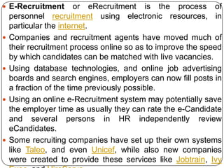 E recruitment | PPT