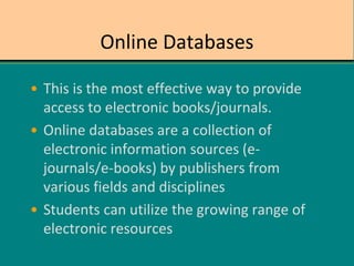 Use of E-Resources for Higher Education | PPT