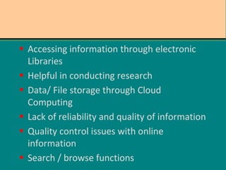 Use of E-Resources for Higher Education | PPT