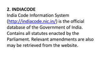 E resources for law libraries | PPTX