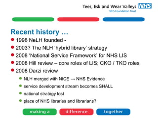 E-resources in Tees, Esk and Wear Valleys NHS Foundation Trust | PPT