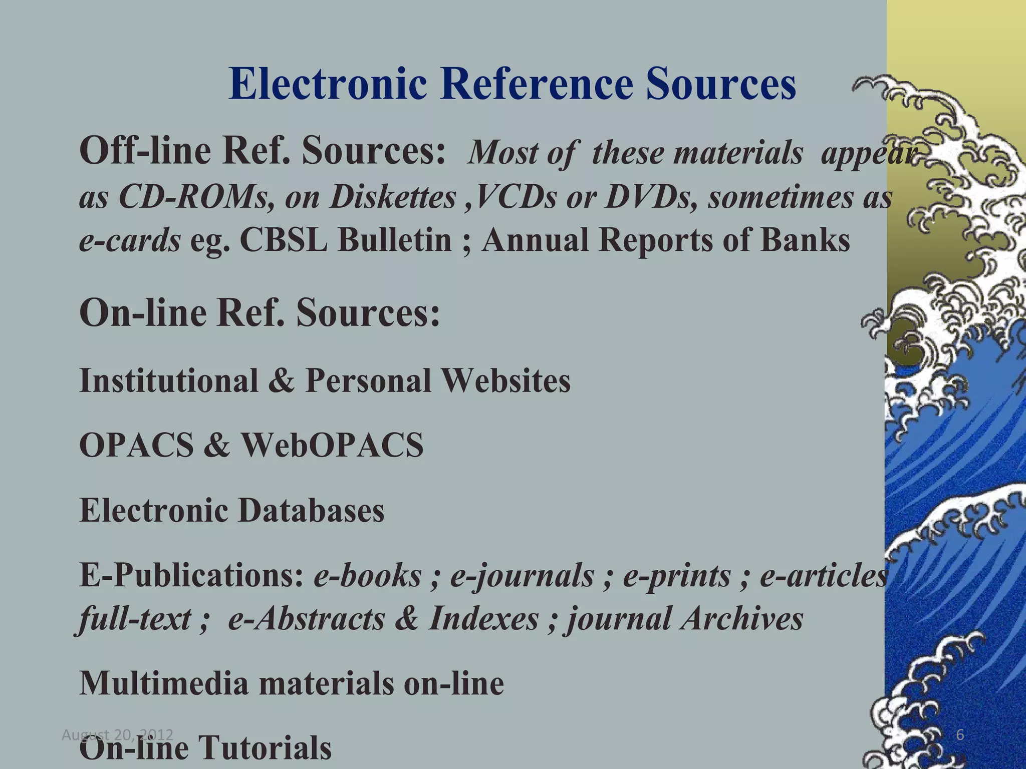 E resources on social science & humanitie | PPT