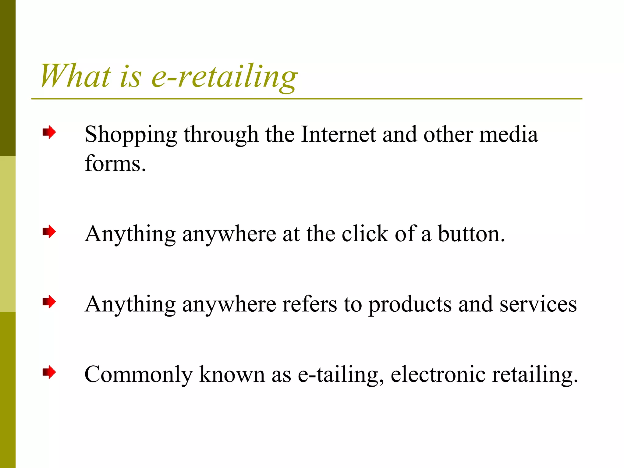 E retailing | PPT