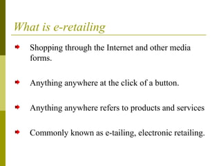 E retailing | PPT
