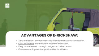 E-Rickshaw: An Eco-Friendly Solution for Urban Transportation | PDF