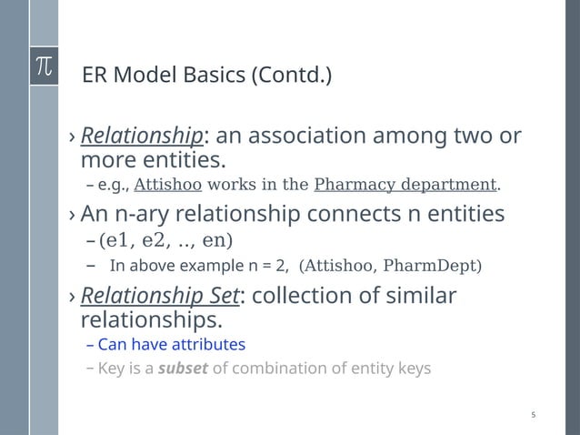 Introduction to Entity Relationship model | PPTX