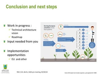 E-infrastructure for open agri-food sciences: Vision & Roadmap | PPT