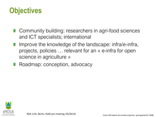 E-infrastructure for open agri-food sciences: Vision & Roadmap | PPT