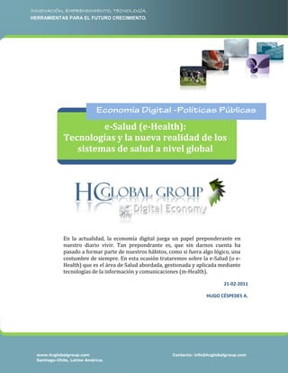 E-salud (e-health): Tecnologías y la nueva realidad de los sistemas de ...