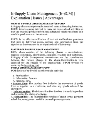 E scm | PDF | Logistics | Business