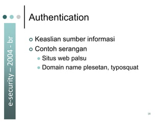 presentasi e security atau keamanan data | PPT