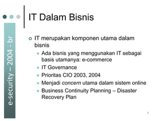 presentasi e security atau keamanan data | PPT