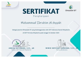 Sertifikat Olimpiade Kejuaraan Dalam Kota kabupaten Provinsi | DOCX