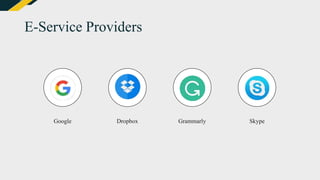 E services in service marketing | PPTX