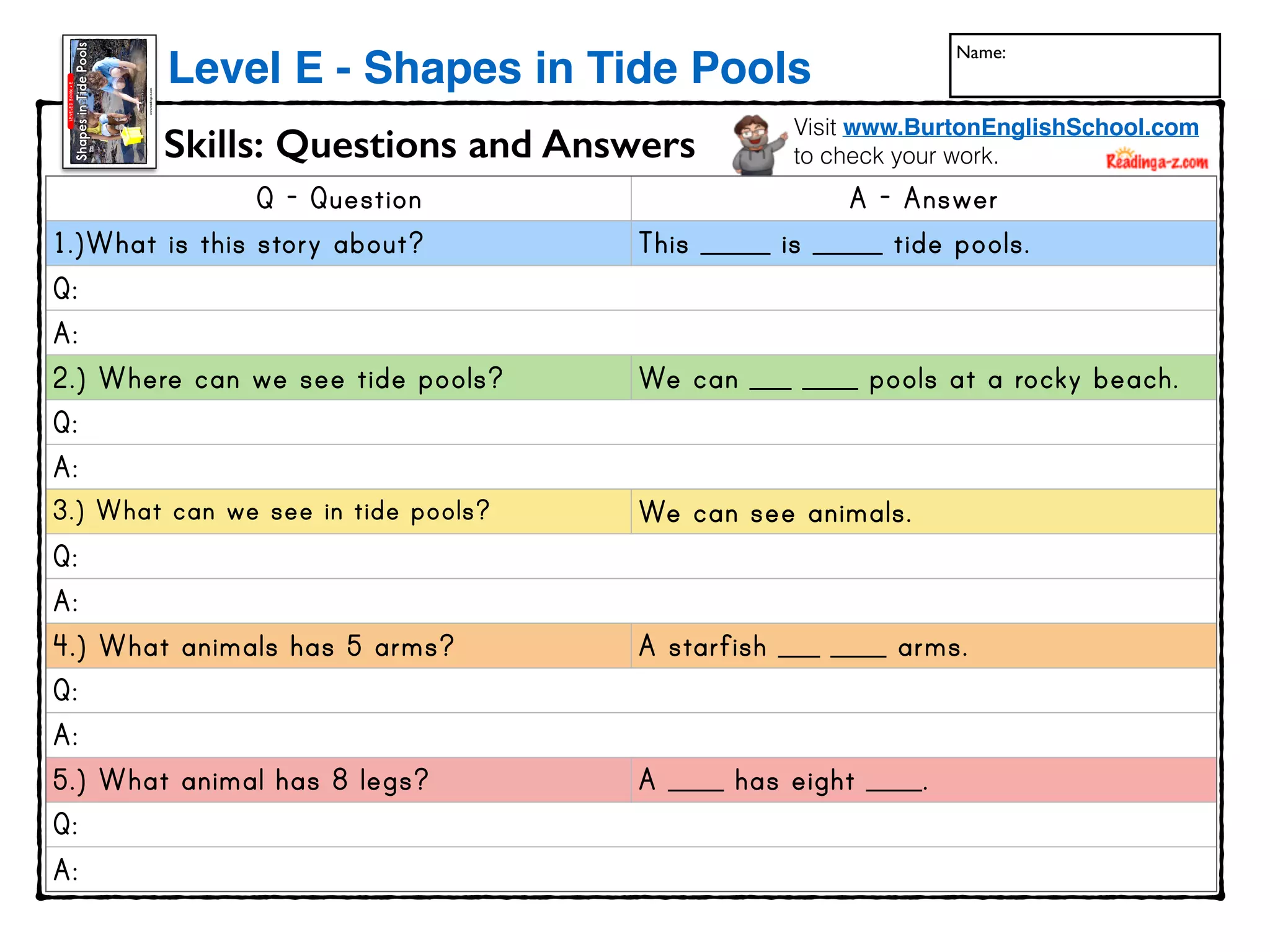 E - Shapes in Tide Pools | PPT