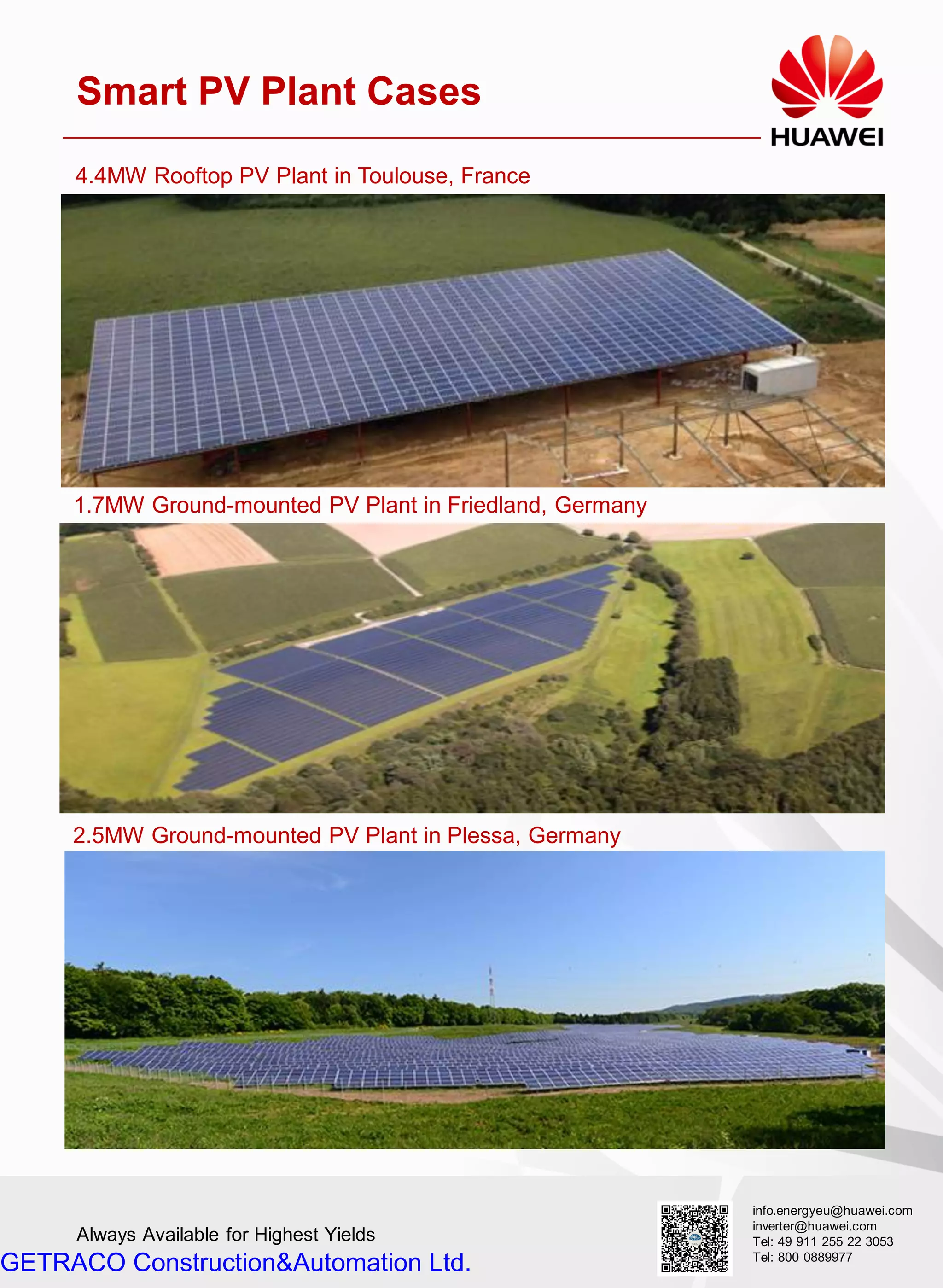 E showcase+huawei+smart+pv+plant+solutions | PDF