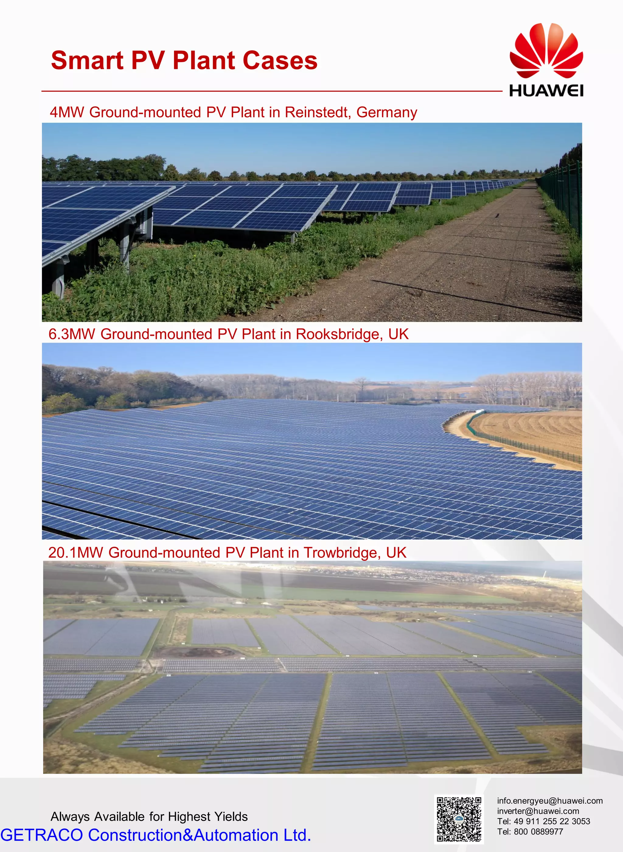 E showcase+huawei+smart+pv+plant+solutions | PDF