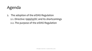eIDAS Regulation (Reg. No. 910/2014) | PPTX