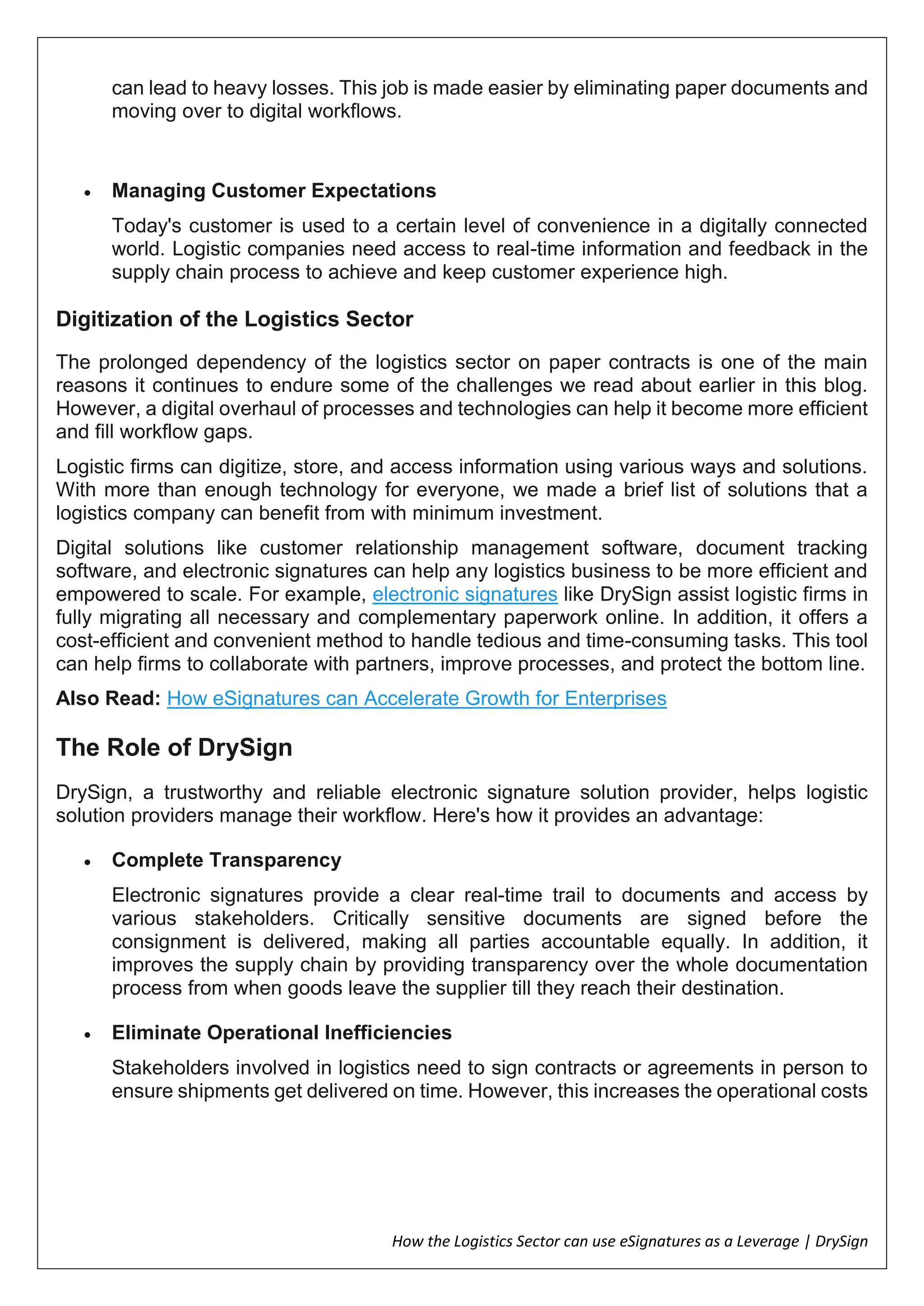 E-signatures: A Solution to Streamline the Supply Chain in Logistics ...