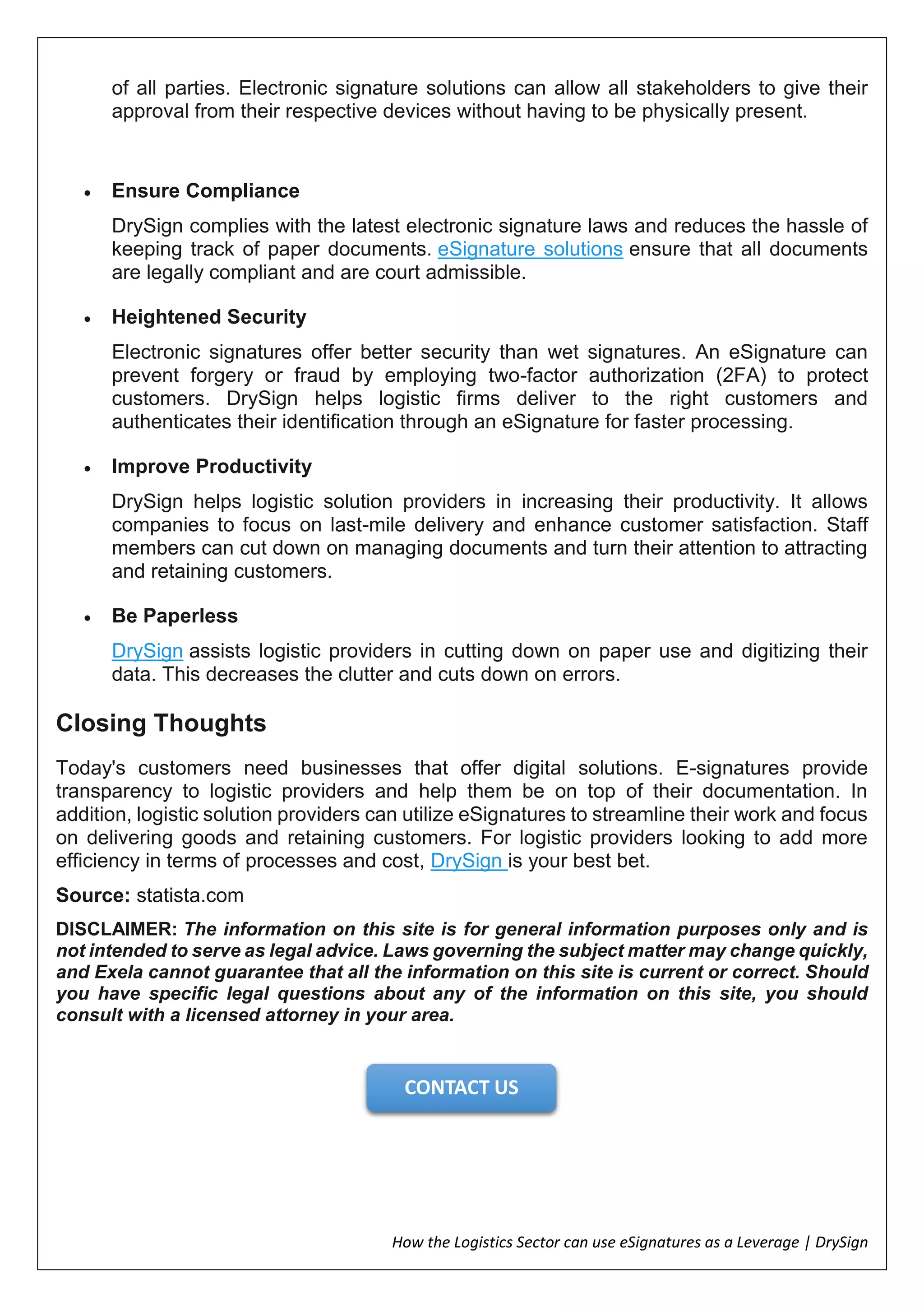 E-signatures: A Solution to Streamline the Supply Chain in Logistics ...