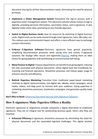 E-signatures – Helping You Transform to a Paperless Office - DrySign ...