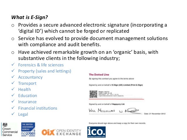 E sign presentation 2015