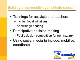 Fighting Hate Speech Online - Filip Stojanovski | PPT