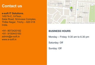 E soft it solutions-IT Companies in Trichy | PPT